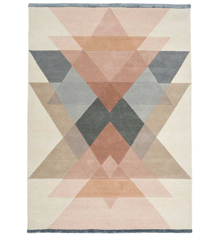 Håndvævet tæppe, Freya Powder, fra Linie Design | Fri fragt